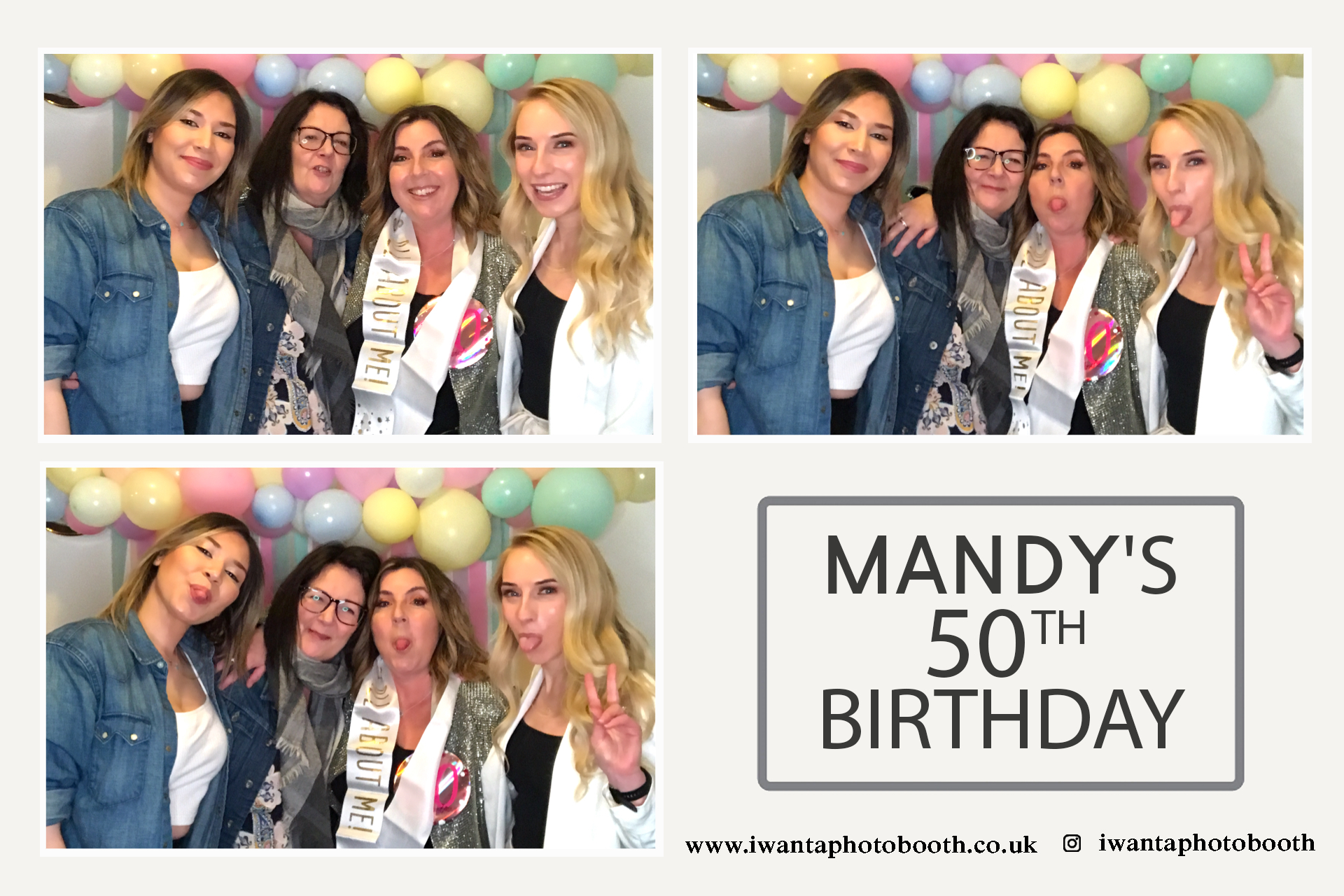 Mandy's 50th Birthday - I Want A Photo Booth